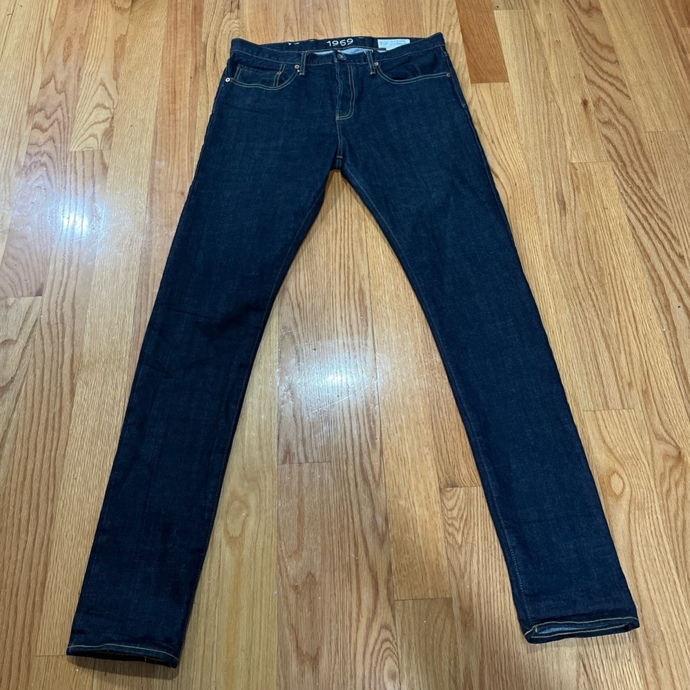 Gap 1969 Japanese Selvedge Denim Button Jeans Skinny … - Gem